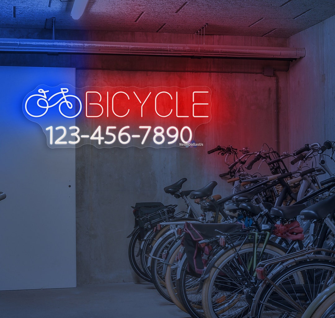 Bicycle Neon Sign Custom Bicycle Open Light Sign Bike Bicycle Wall Art ...