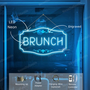 Brunch Neon Sign Brunch LED Light Brunch Sign Decors Custom Let's ...