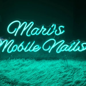 Personalized Neon Table Sign Custom Neon Name Sign Free Standing Name ...