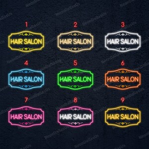 Hair Salon Neon Sign Hair Salon LED Light Hair Beauty Salon LED Sign ...