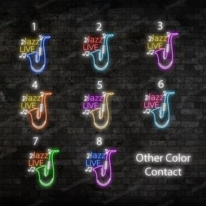 Jazz Live Neon Sign Jazz LED Light Jazz Club Led Sign Custom Bar Neon ...