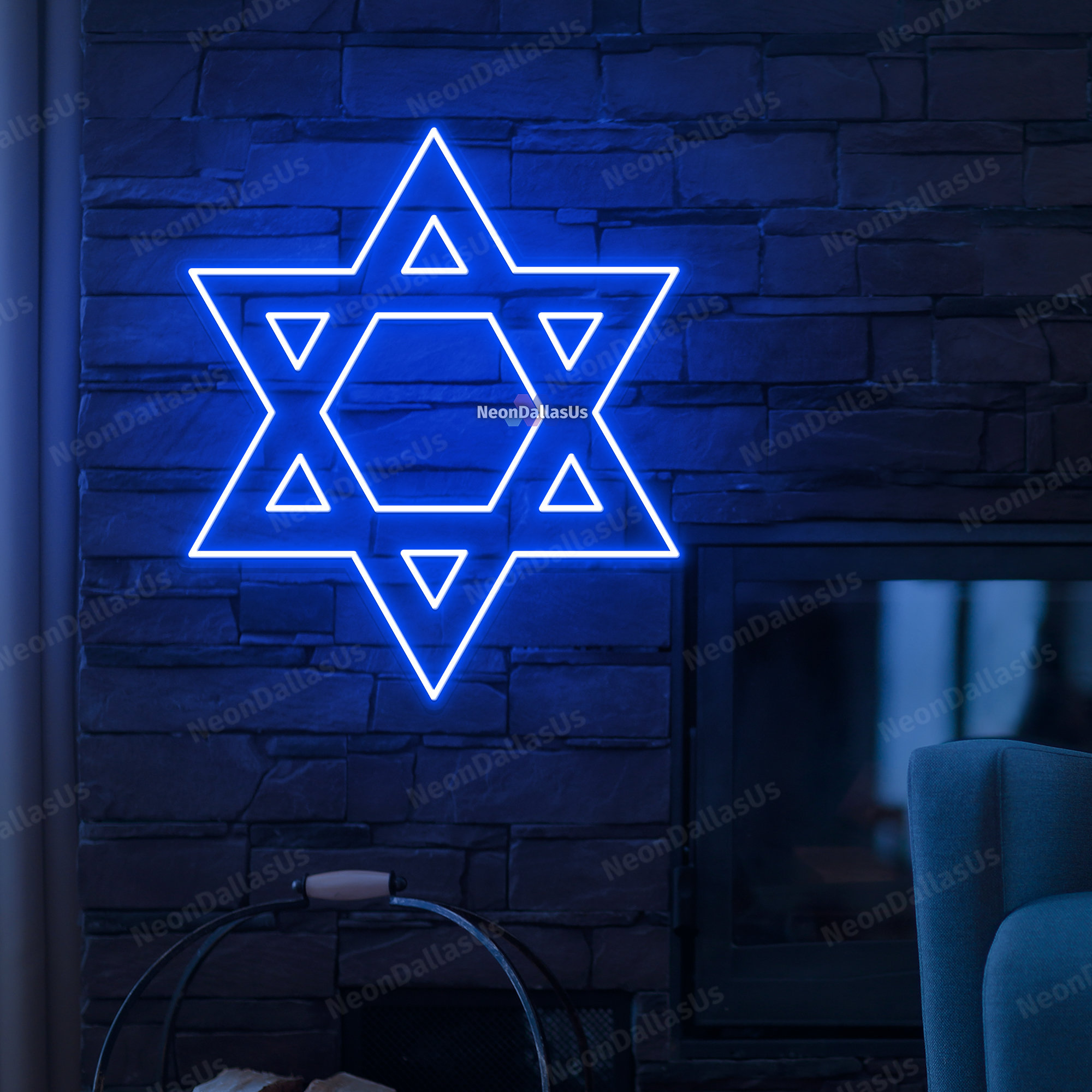 Jewish Star of David Neon Sign Jewish Symbol Led Lights Jewish Star ...