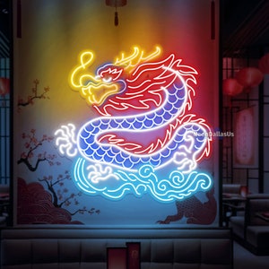 Dragon Neon Sign Dragon LED Light Dragon Year Custom Neon Sign New Year ...