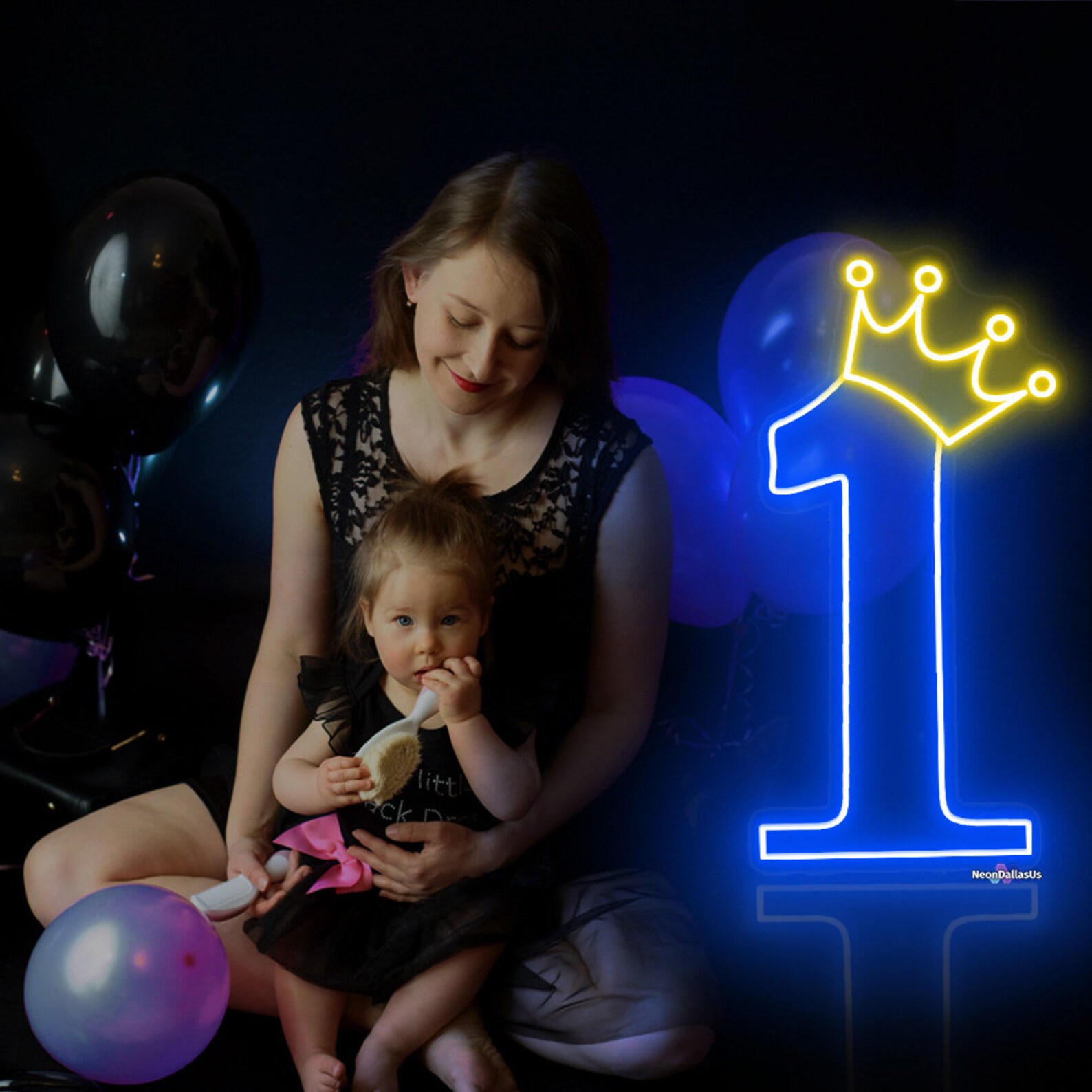 Number Neon Sign Number One Neon Sign Crown Number Led Sign Custom ...
