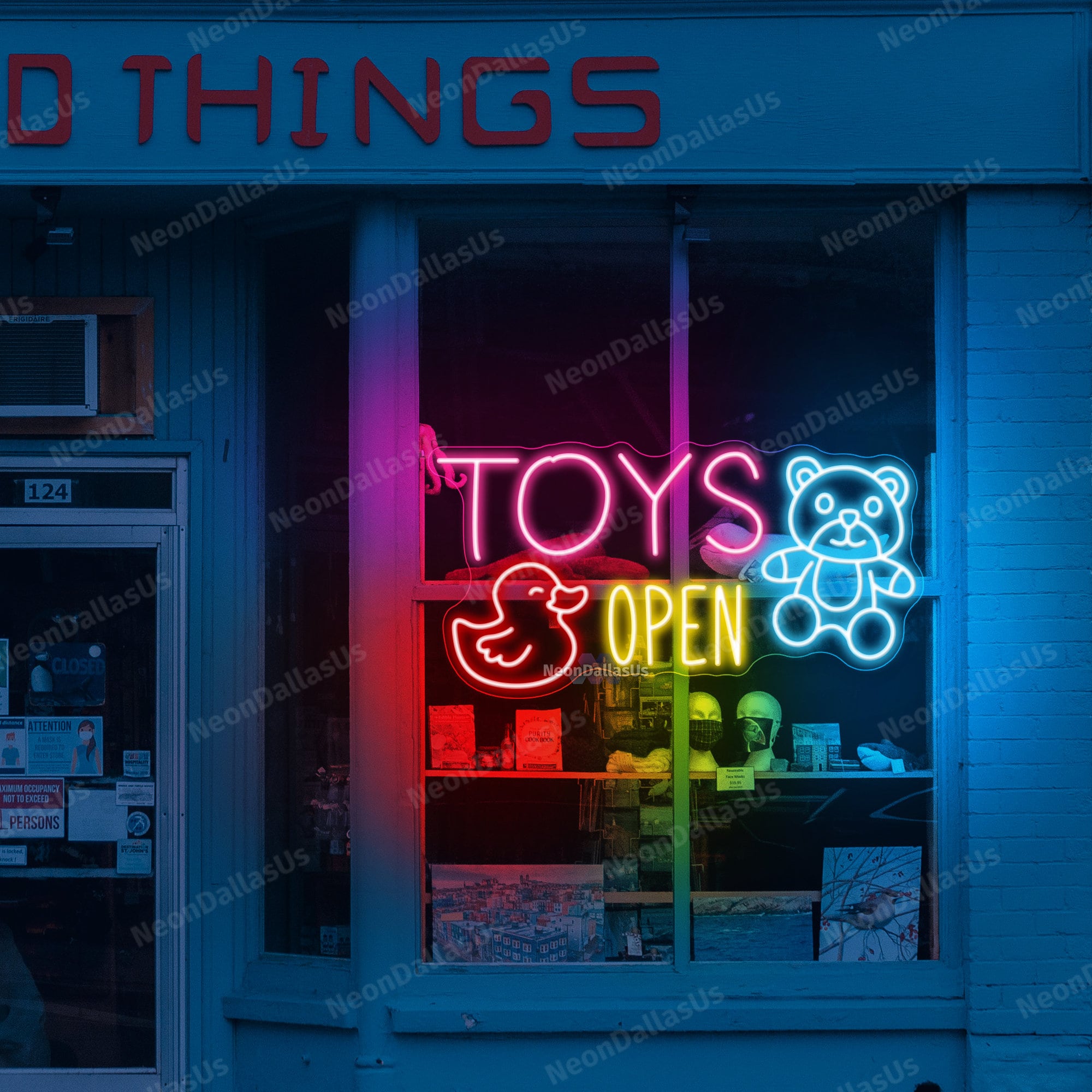 Toys Open Store Neon Sign Toys Store Led Lights Toys Store Sign Toy ...