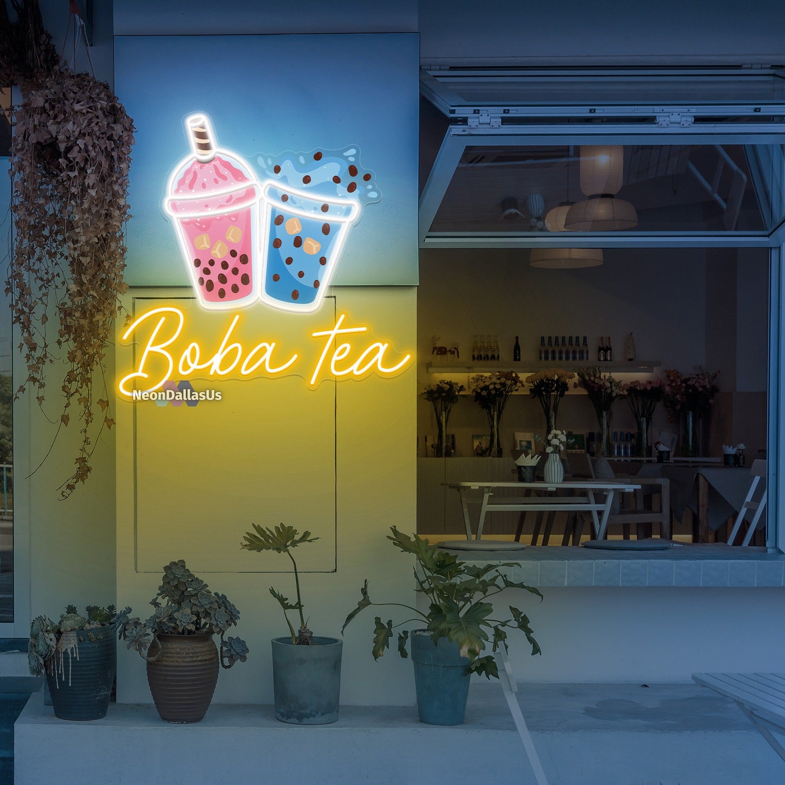 But First Boba Tea Sign Neon Led Sign Custom Bubble Tea Shop - Etsy