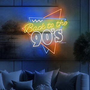 Back to the 90s Neon Sign 90s Party Themed Retro Neon Retro Neon Sign ...