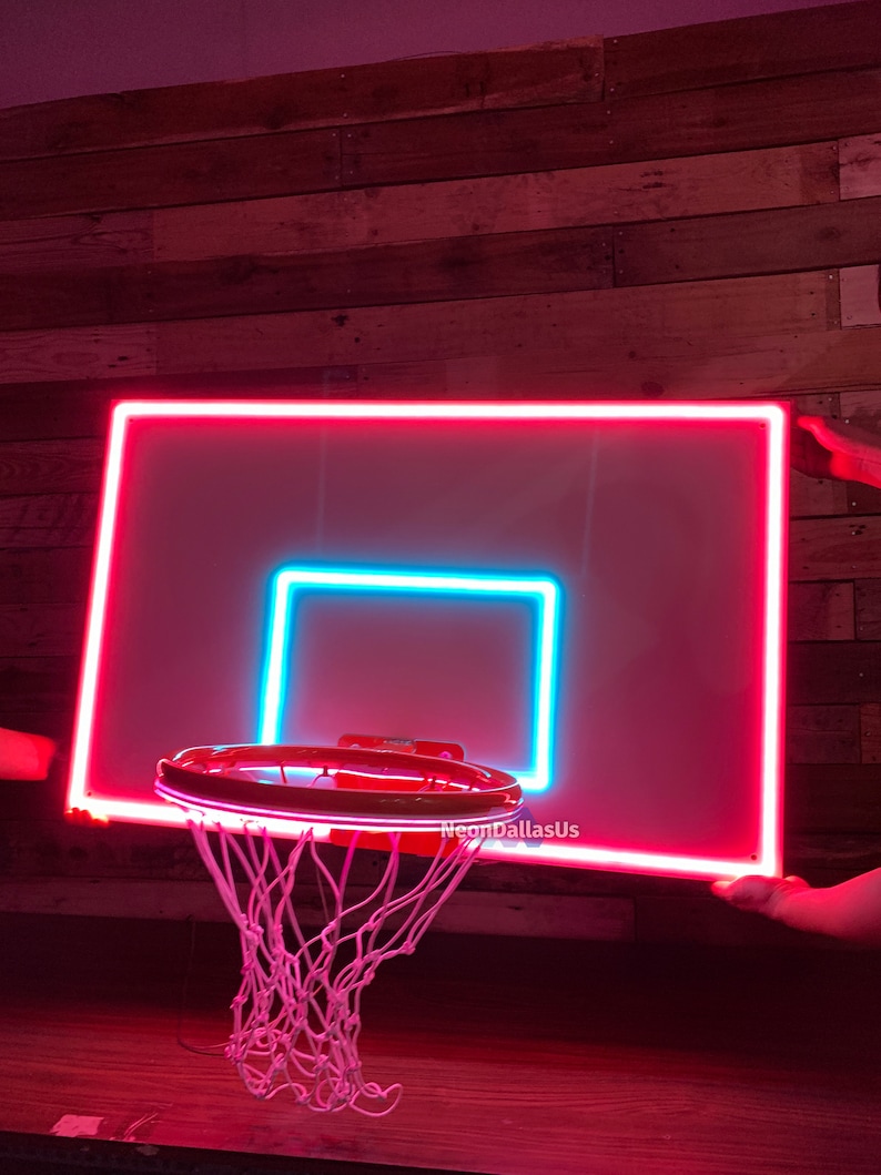 Basketball Hoop Neon Sign Basketball Light up Sign Basketball Hoop LED ...