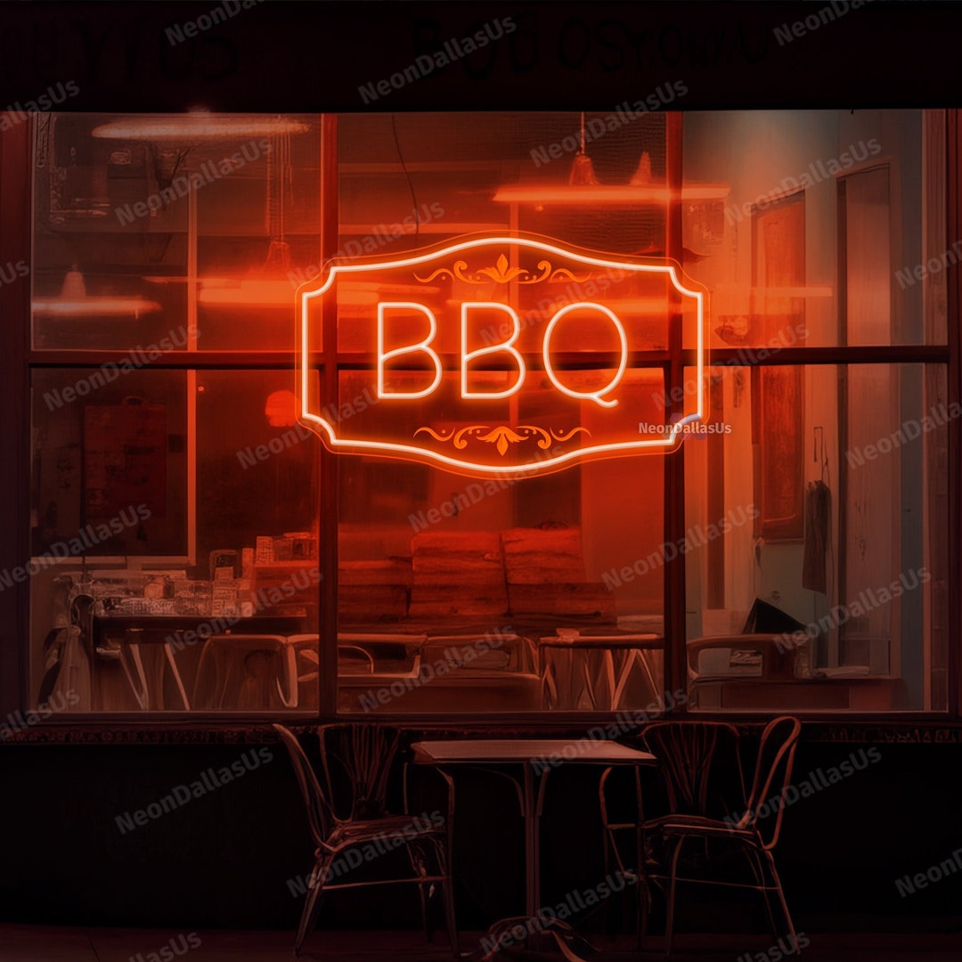 BBQ Neon Sign BBQ LED Light Barbecue Neon Sign Barbecue Party Wall ...