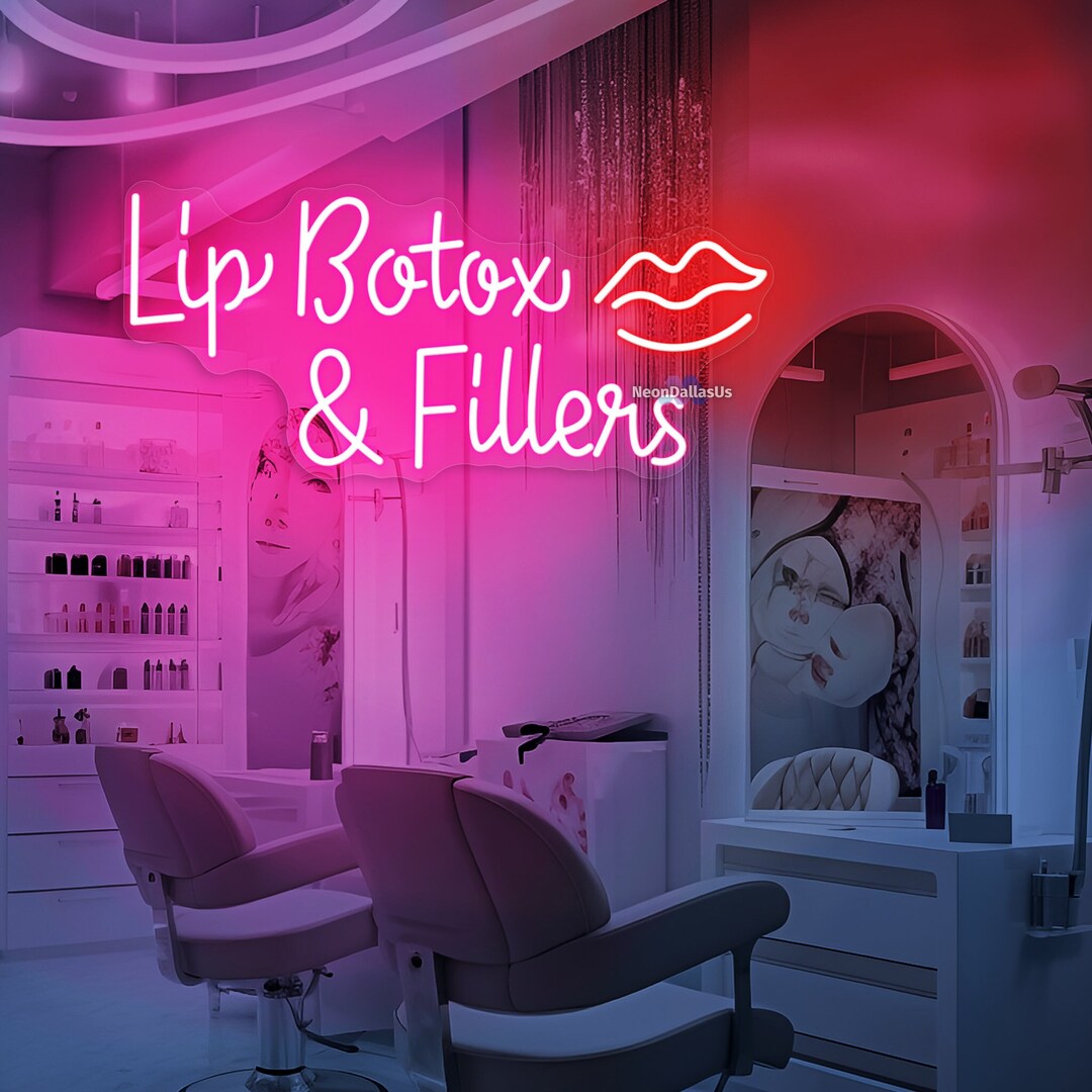Lip Botox & Fillers Neon Sign Botox Filler Led Neon Light Sign Lip Neon ...