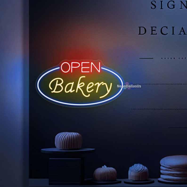 Bakery Open Neon Sign Bakery Led Sign Personalized Bakery Custom Bakery ...
