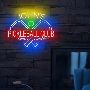 Personalized Pickleball Neon Sign Pickleball LED Light Custom ...