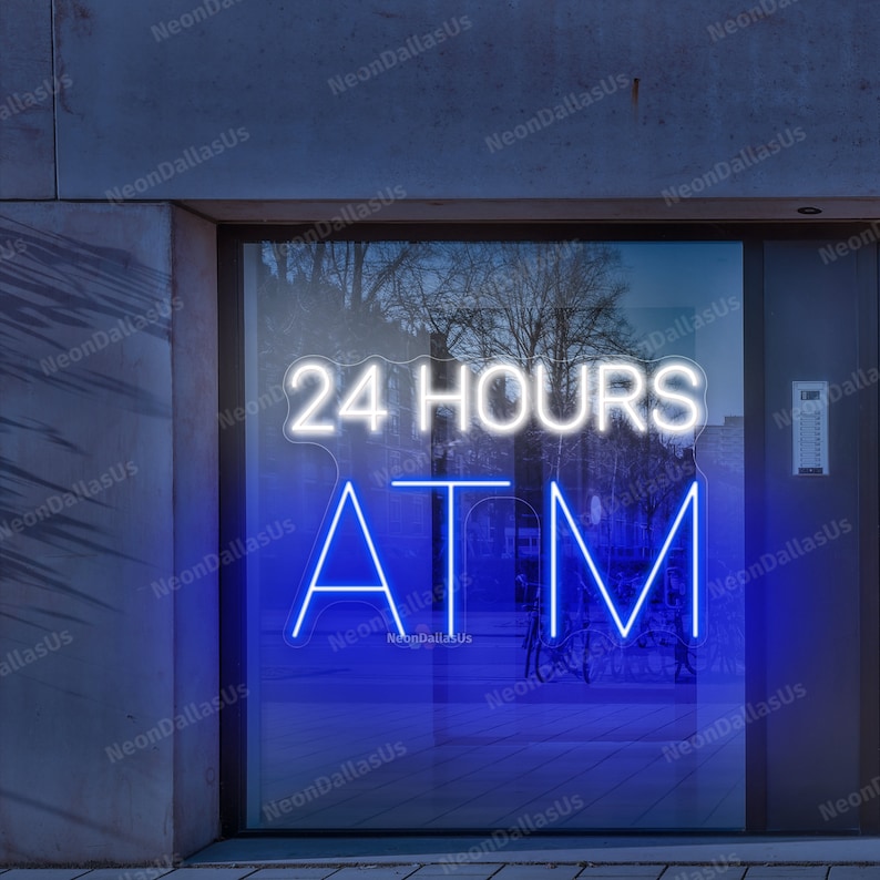 ATM 24 Hours Neon Sign ATM Neon Lights Atm Led Sign ATM Signs for ...