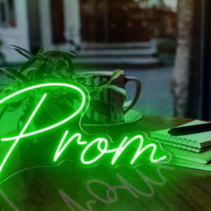 Prom Neon Sign USB Battery Operated Name Sign Prom Backdrop Prom Decors ...