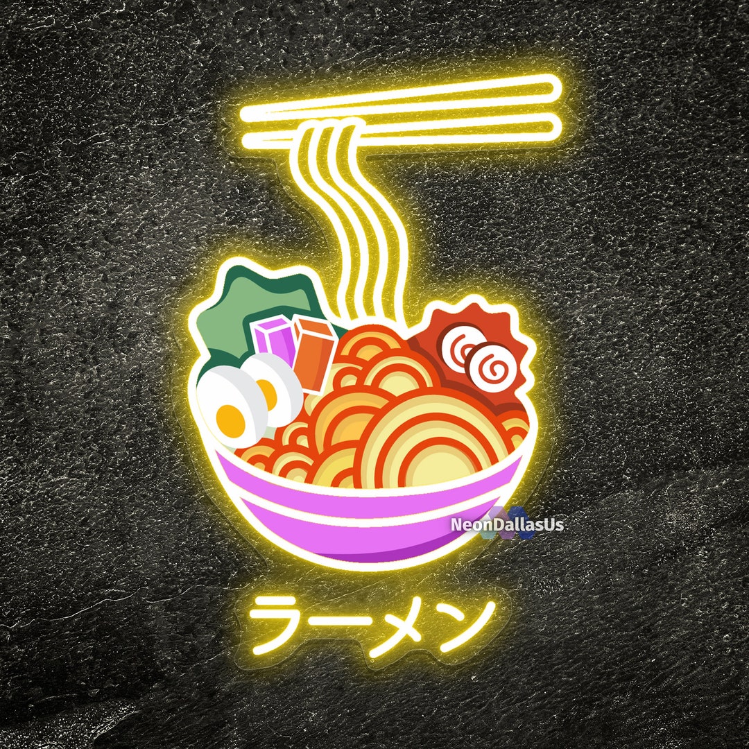 Ramen Neon Sign Flying Noodles Sign Japanesse Ramen Sign Custom Ramen ...