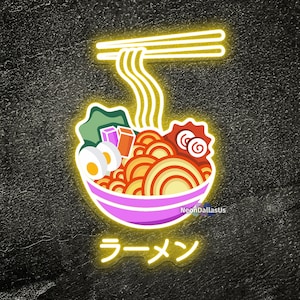 Ramen Neon Sign Flying Noodles Sign Japanesse Ramen Sign Custom Ramen ...
