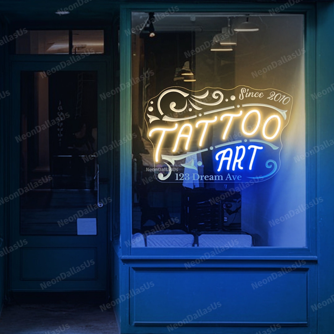 Tattoo Art LED Sign Tattoo Neon Sign Custom Tattoo Studio Signs Tattoo ...