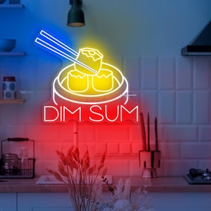 Dim Sum Neon Sign Dimsum Led Sign Dimsum Led Light Restaurant Neon Sign Dim Sum Decors Wall Art ...