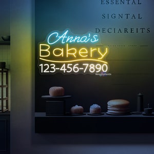 Bakery Neon Sign Custom Bakery Led Sign Personalized Bakery Outdoor ...