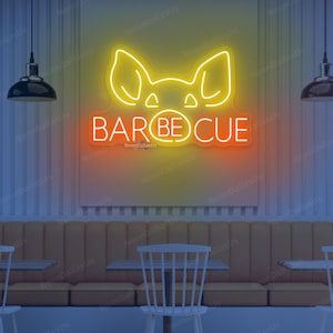 Pig Barbecue Neon Sign Barbecue LED Light BBQ Sign Grill Bar Led Sign ...