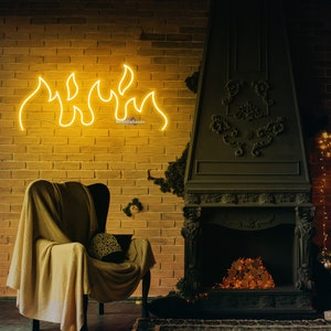 Fire Neon Light Sign for Wall Fire LED Light Custom Neon Sign Art ...