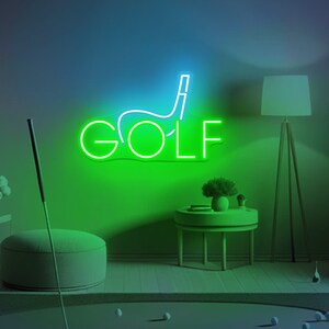 Golf Neon Sign Golf Neon Light Custom Golf LED Light Playing Golf LED ...