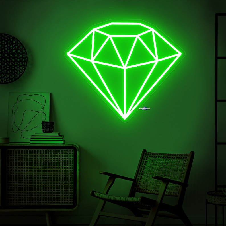 Diamond Neon Sign Diamond Led Sign Diamond for Room Decor Diamond Wall ...