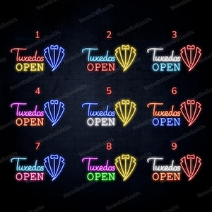 Tuxedos Open Neon Sign Tuxedos Open LED Light Tuxedo Led Sign Men's ...