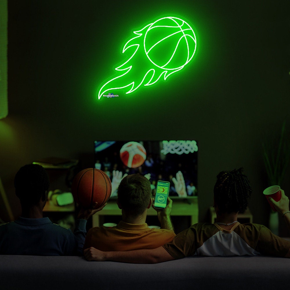 Basketball Neon Sign Basketball Fire Neon Custom Basketball - Etsy