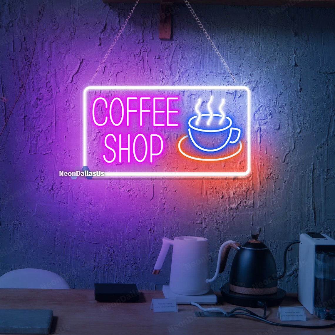 Coffee Neon Sign Coffee Shop Sign Coffee Open Led Light Coffee Bar ...