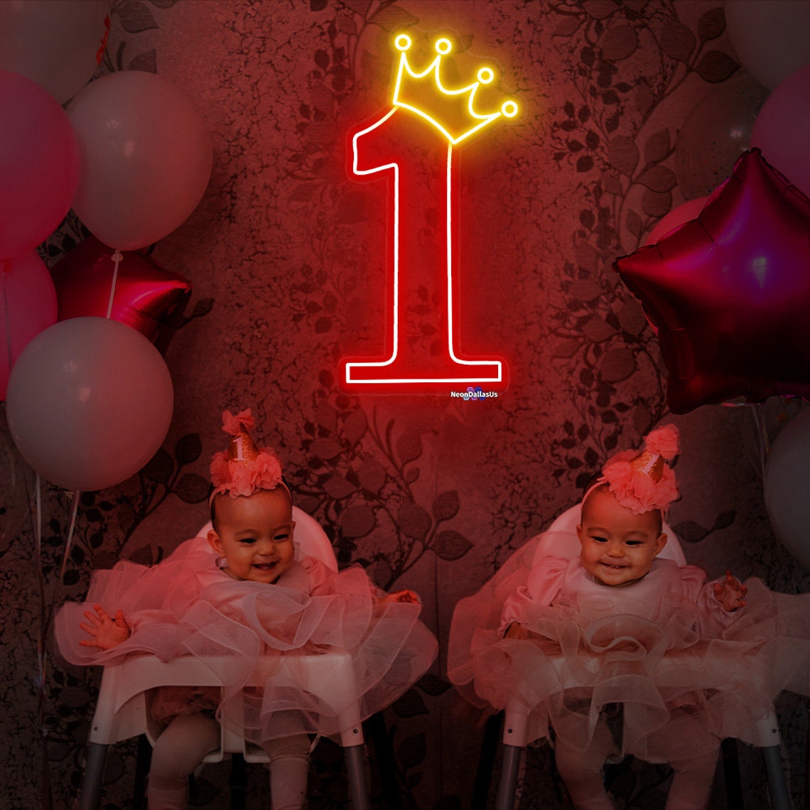 Number Neon Sign Number One Neon Sign Crown Number Led Sign Custom ...