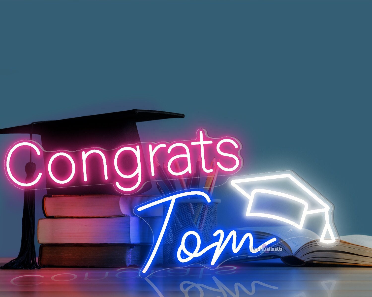 Congrats Grad Neon Sign Congrats Grad Sign Custom Neon - Etsy