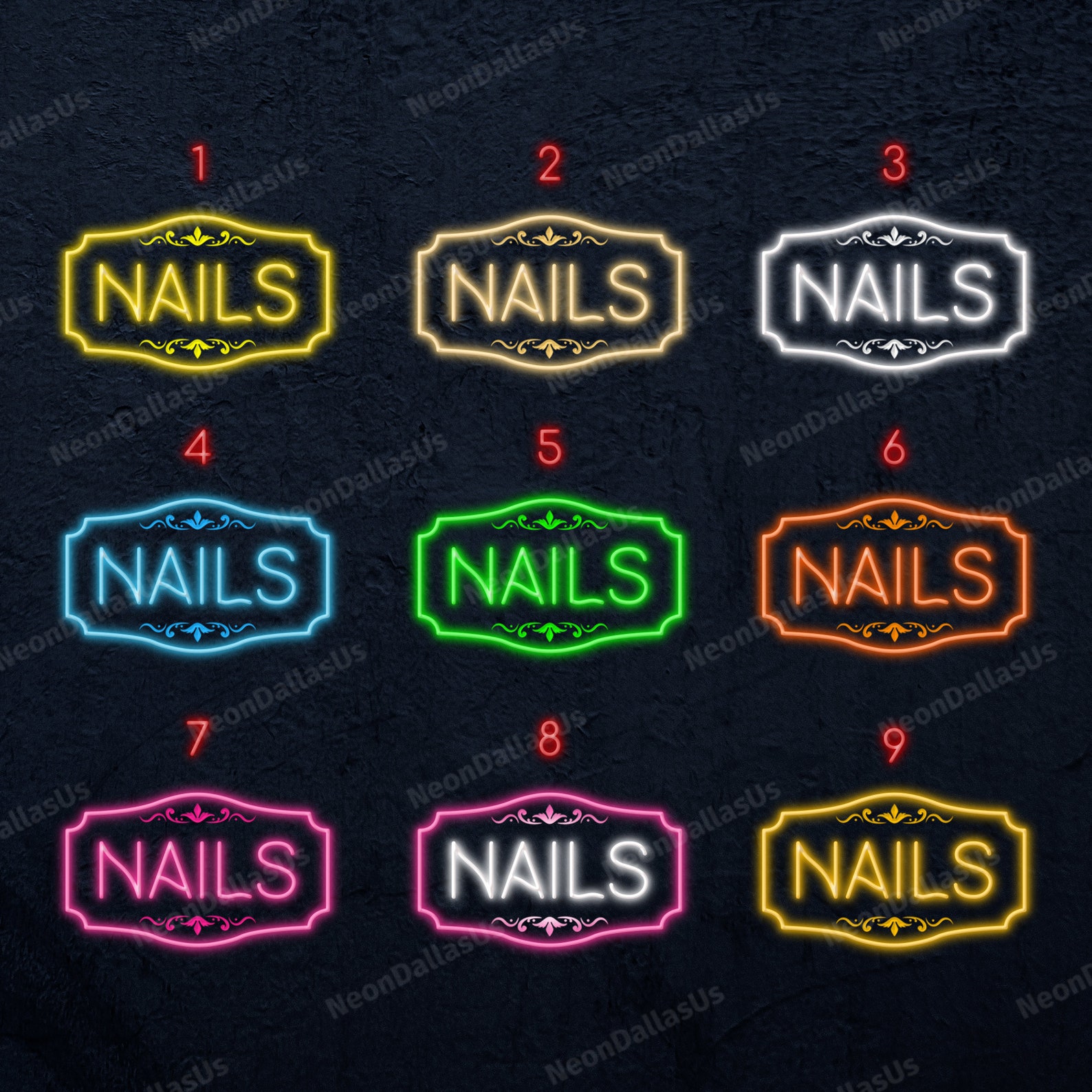 Nails Neon Sign Nails LED Light Custom Nails Shop Led Neon Sign Nail ...