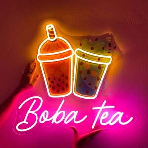 Bubble Tea Neon Sign Boba Neon Sign Boba Tea Sign Boba Open Sign Boba ...