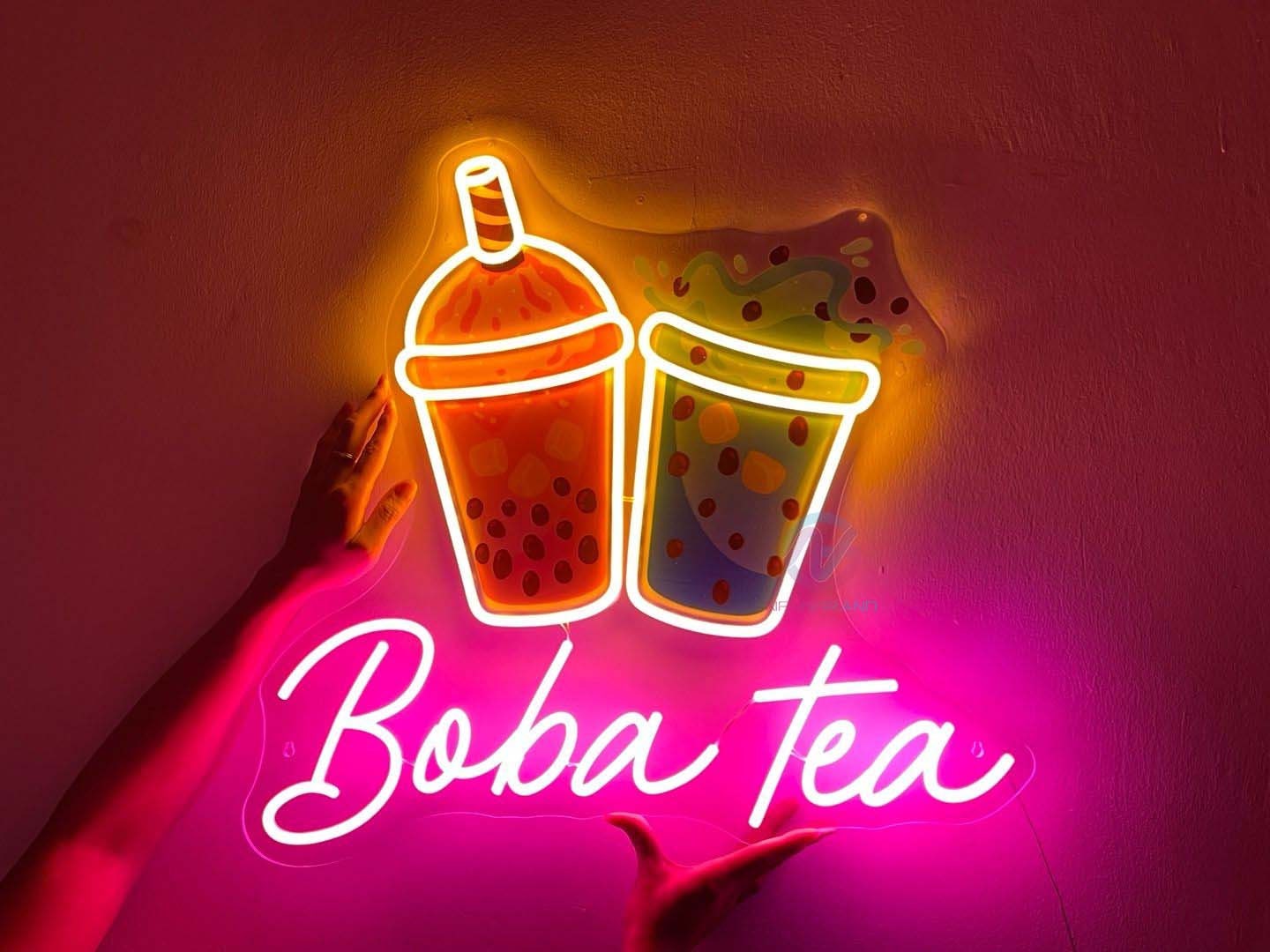 Bubble Tea Neon Sign Boba Neon Sign Boba Tea Sign Boba Open - Etsy