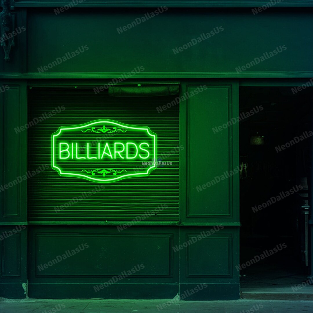 Billiards Sign Billiards Led Neon Sign Billiards Pool Neon Sign Custom ...