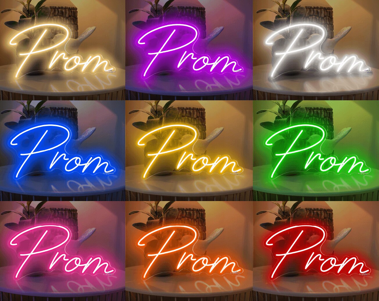 Prom Neon Sign USB Battery Operated Name Sign Prom Backdrop - Etsy