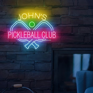 Personalized Pickleball Neon Sign Pickleball LED Light Custom ...