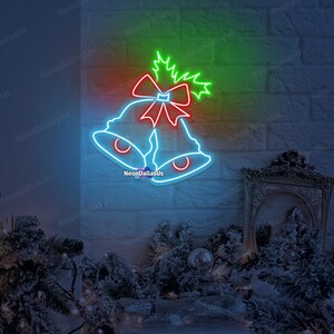 Jingle Bells Christmas Neon Sign Bells Christmas Neon Sign Christmas ...