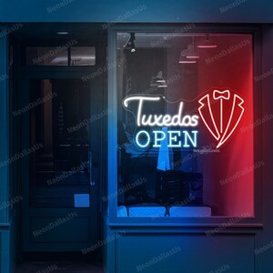 Tuxedos Open Neon Sign Tuxedos Open LED Light Tuxedo Led Sign Men's ...