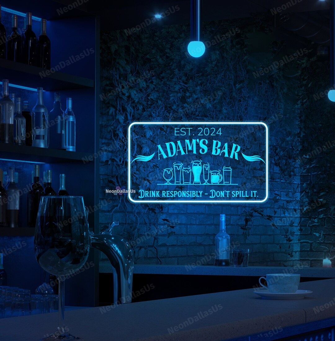 Personalized Bar Sign Custom Bar Neon Sign Beer Bar LED Sign Pub Club ...