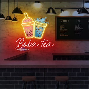 But First Boba Tea Sign Neon Led Sign Custom Bubble Tea Shop Sign Milk ...