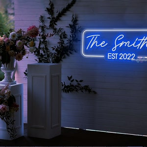 Neon Sign Wedding for Reception, Custom Neon Sign, Name Neon Sign ...