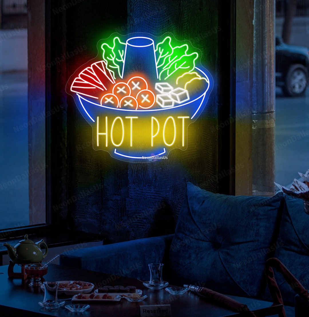 Hot Pot Neon Sign Hot Pot LED Light Hot Pot Restaurant Decors Hot Pot ...