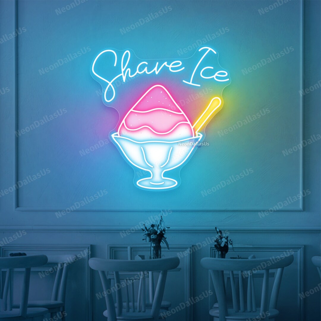 Shave Ice Neon Sign Shave Ice Led Sign Shave Ice Hawaiian Led Light ...