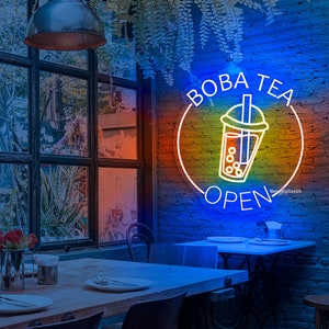 Boba Tea Neon Sign Bubble Tea Neon Lights Milk Tea Led Sign but First ...
