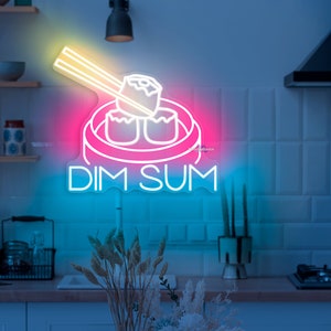 Dim Sum Neon Sign Dimsum Led Sign Dimsum Led Light Restaurant Neon Sign Dim Sum Decors Wall Art ...