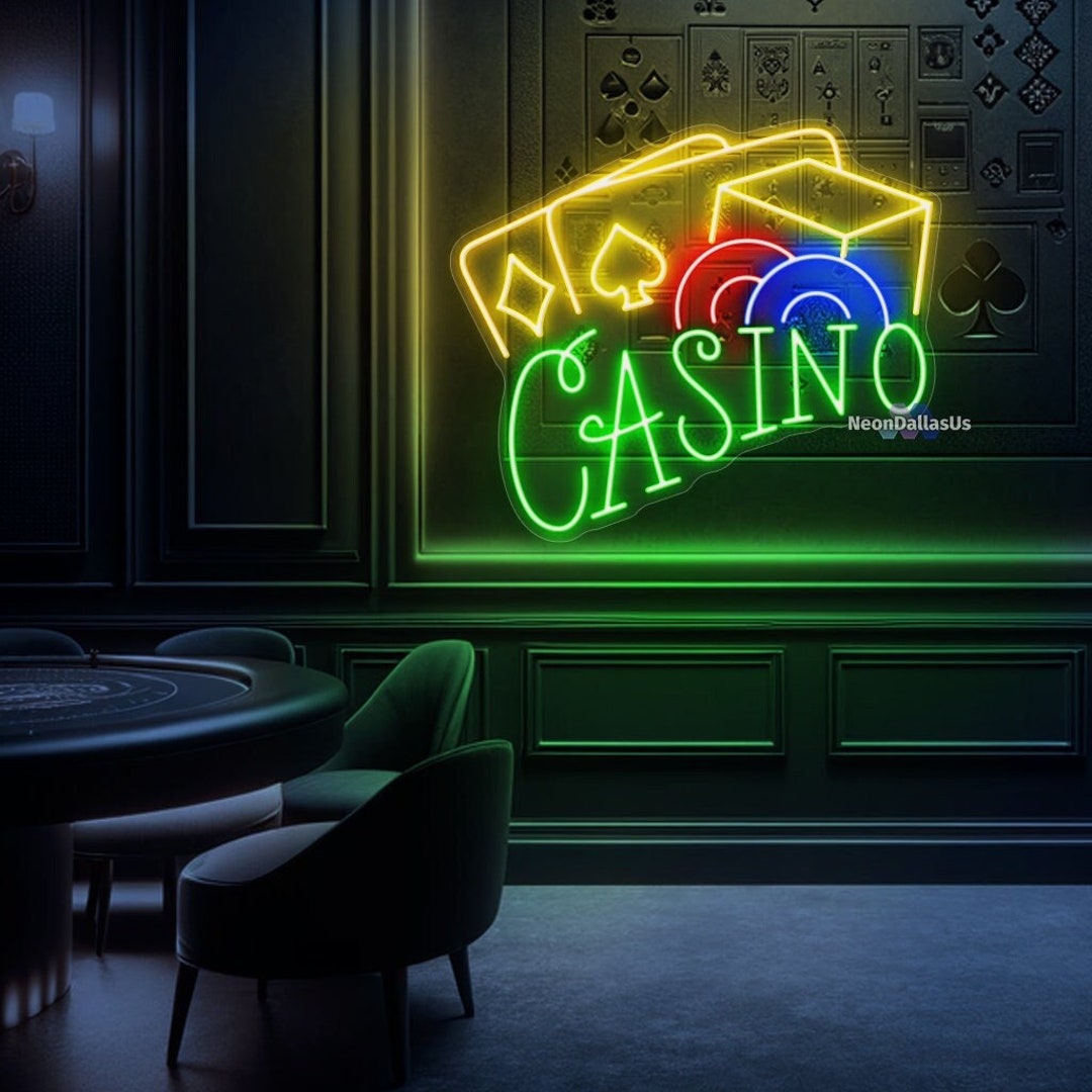 Casino Neon Sign Casino Led Lights Game Room Decors Personalized Gifts ...