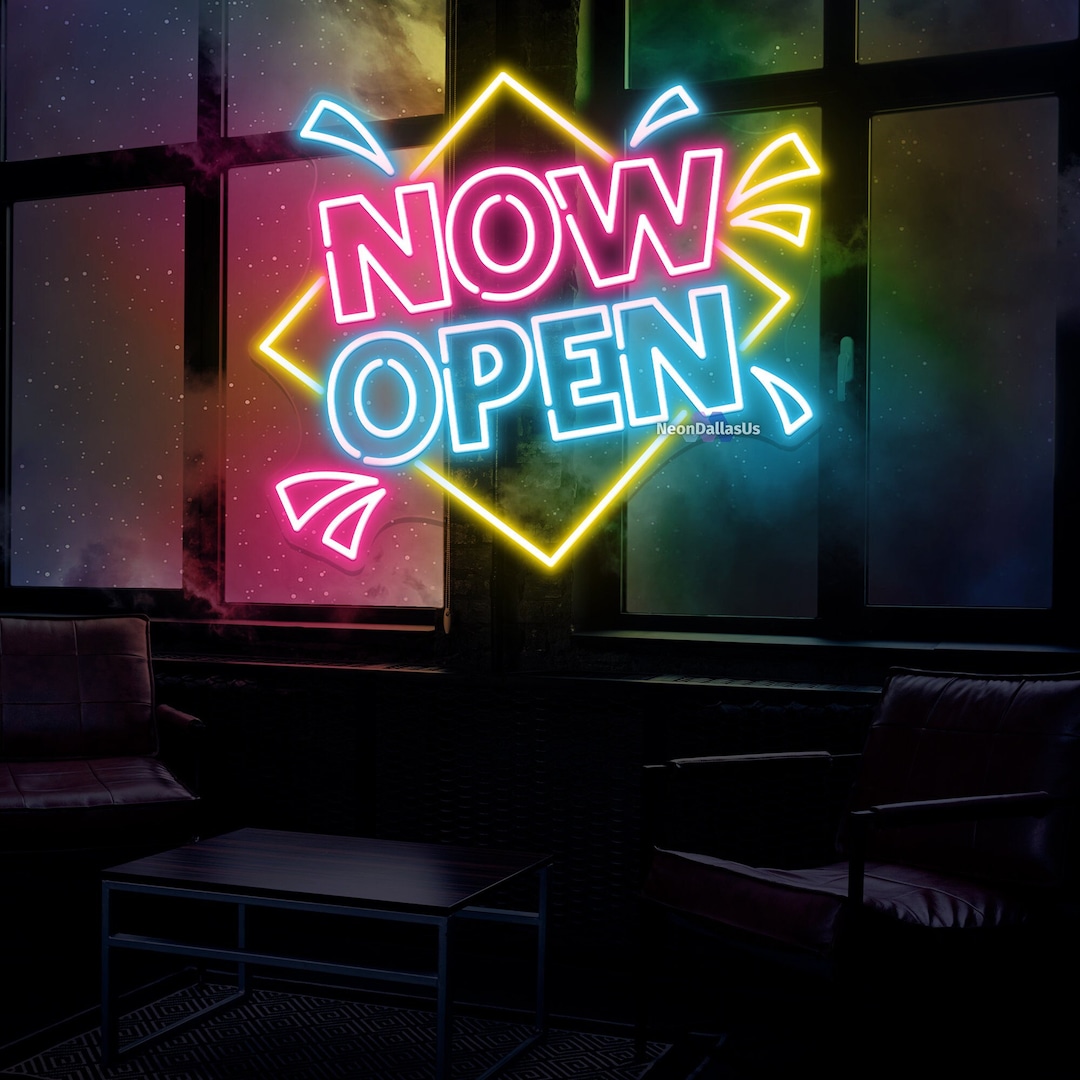 Now Open Neon Signs Now Open LED Sign Light Open Shop Decors Open Neon ...