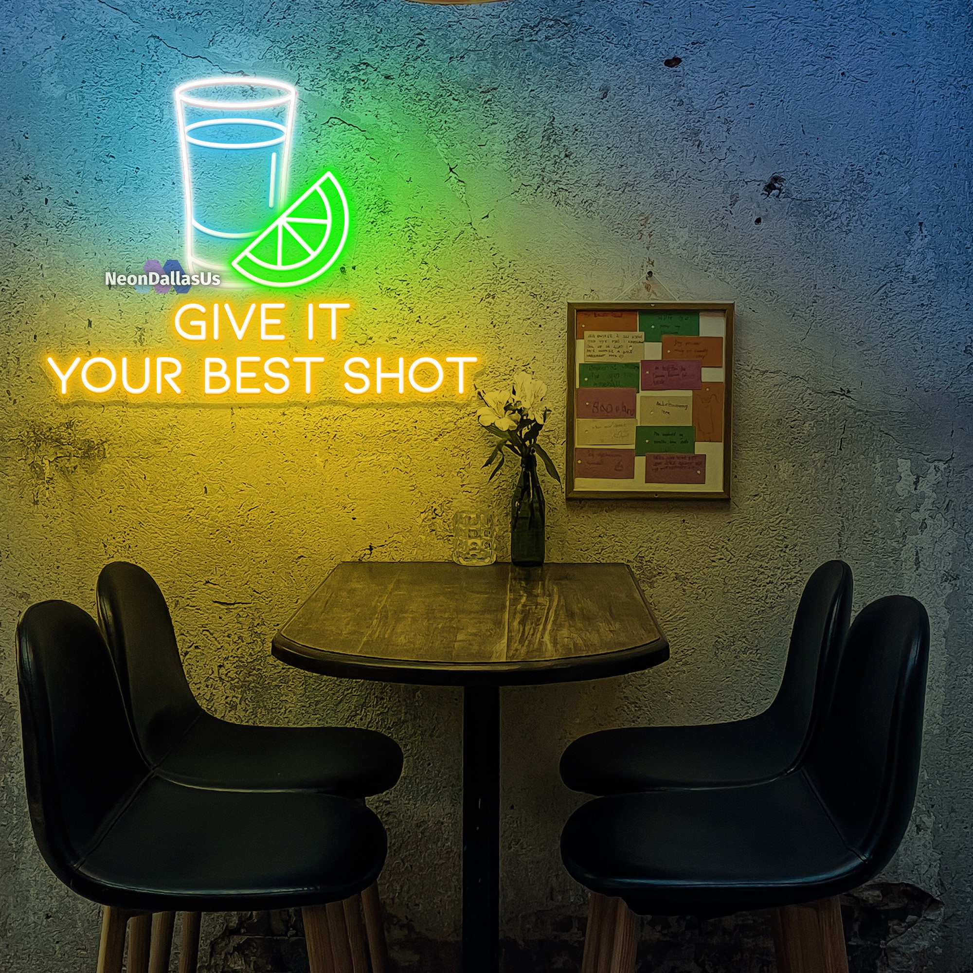 Give It Your Best Shot Sign Bar Custom Neon Sign Tequila Wall - Etsy
